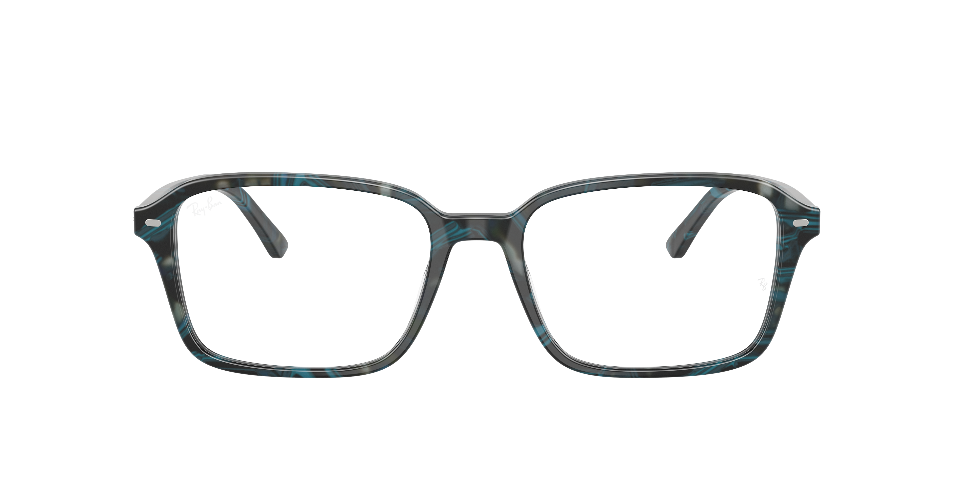 Glasses Direct ™ -RB5431F - Square Transparent Fantasy Blue & Grey ...