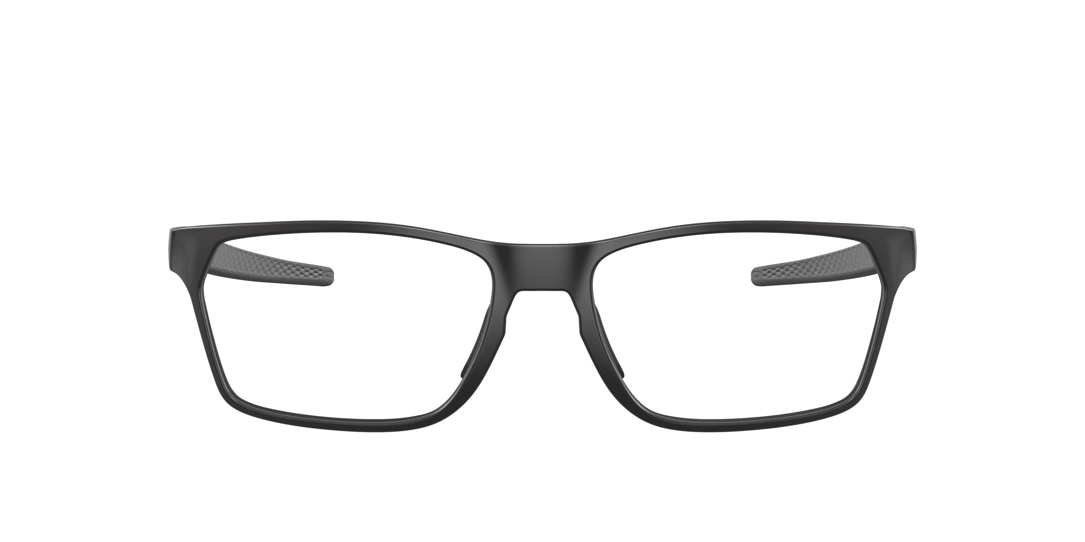 Glasses Direct ™ -Hex Jector - Rectangle Satin Black Frame Glasses For Men