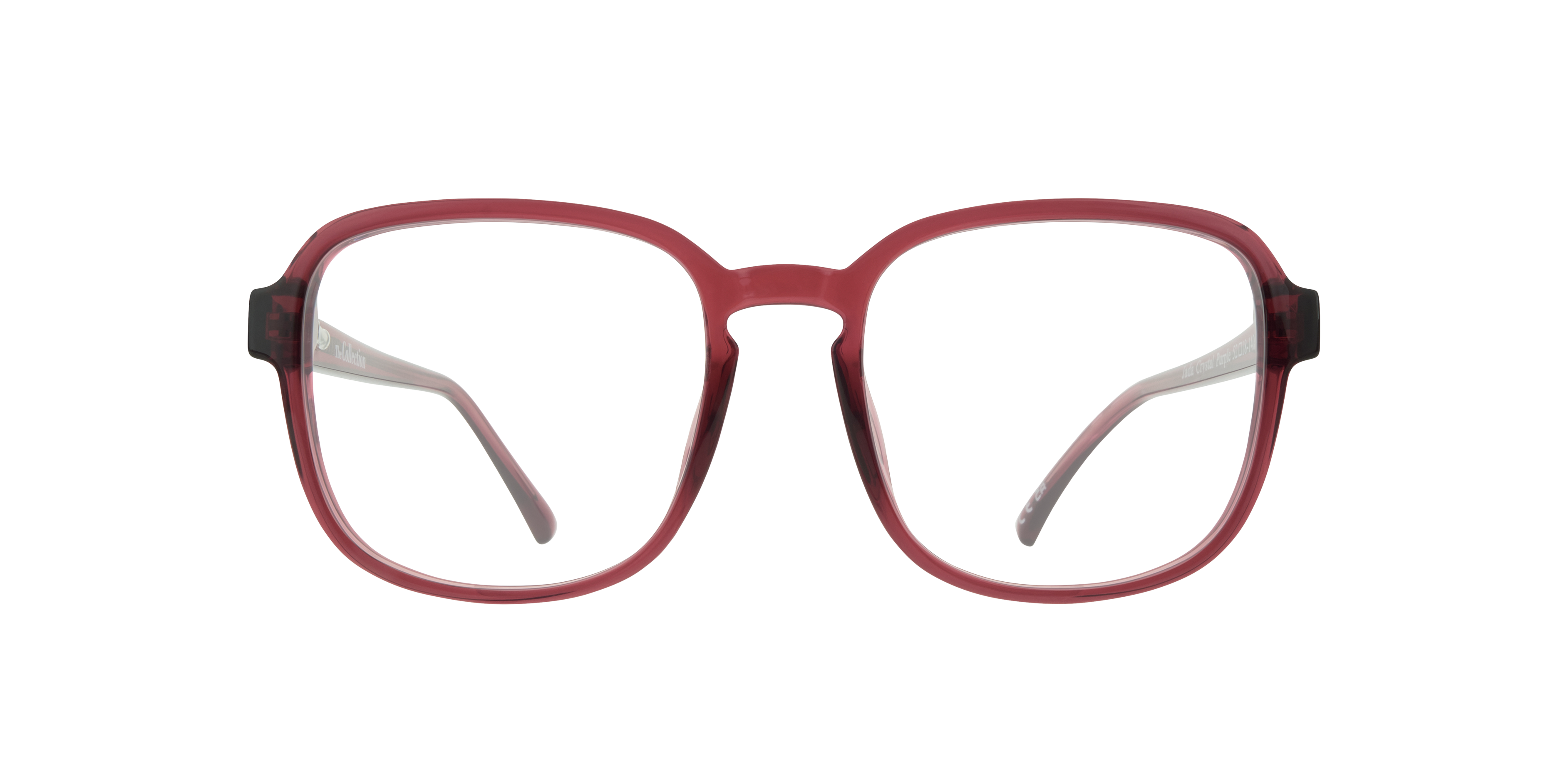Glasses Direct ™ -Jada Square Crystal Purple Glasses for Women