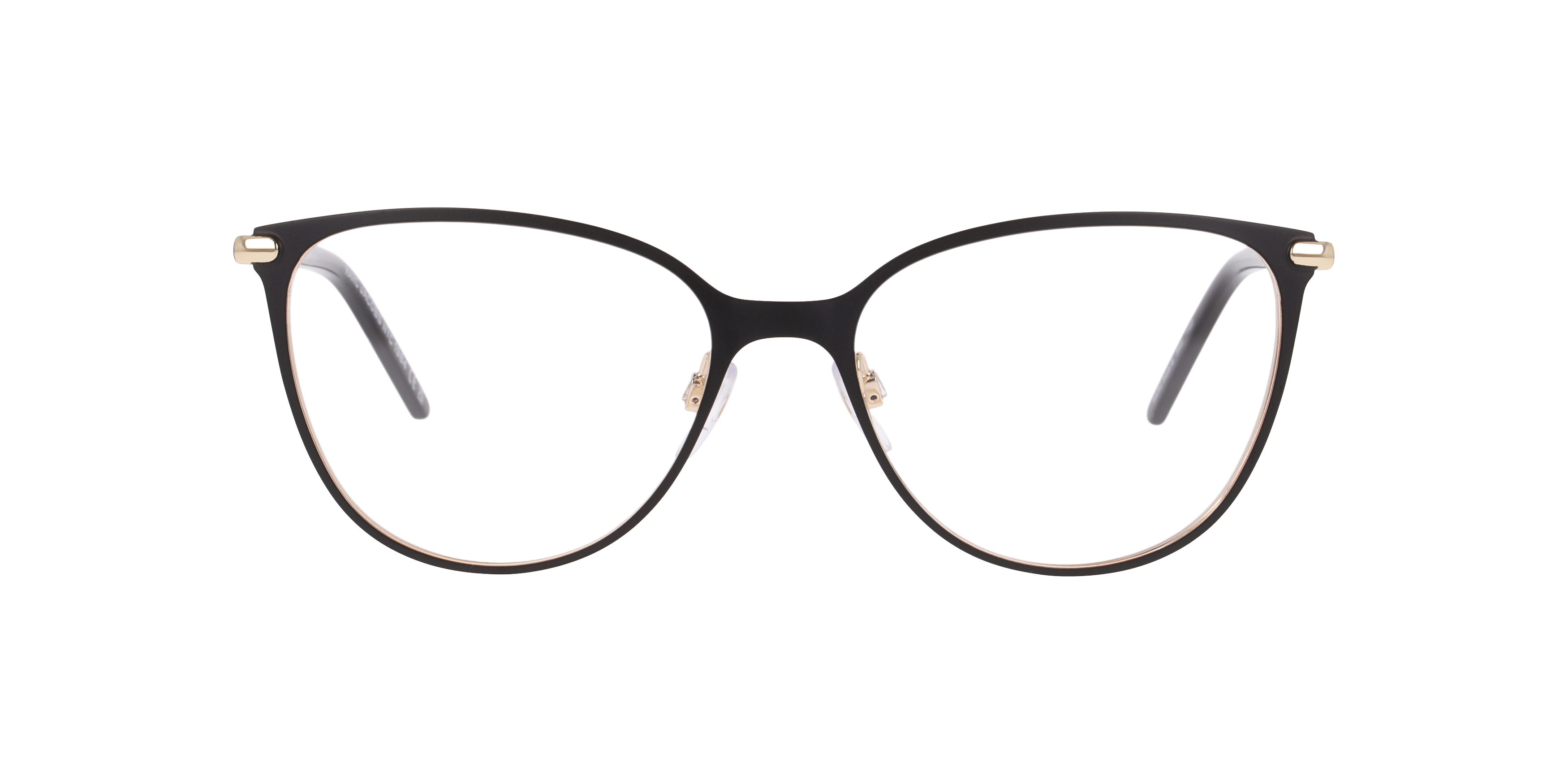 Glasses Direct ™ -MARC 869 & G - Cat Eye Gold Black Frame Glasses For Women