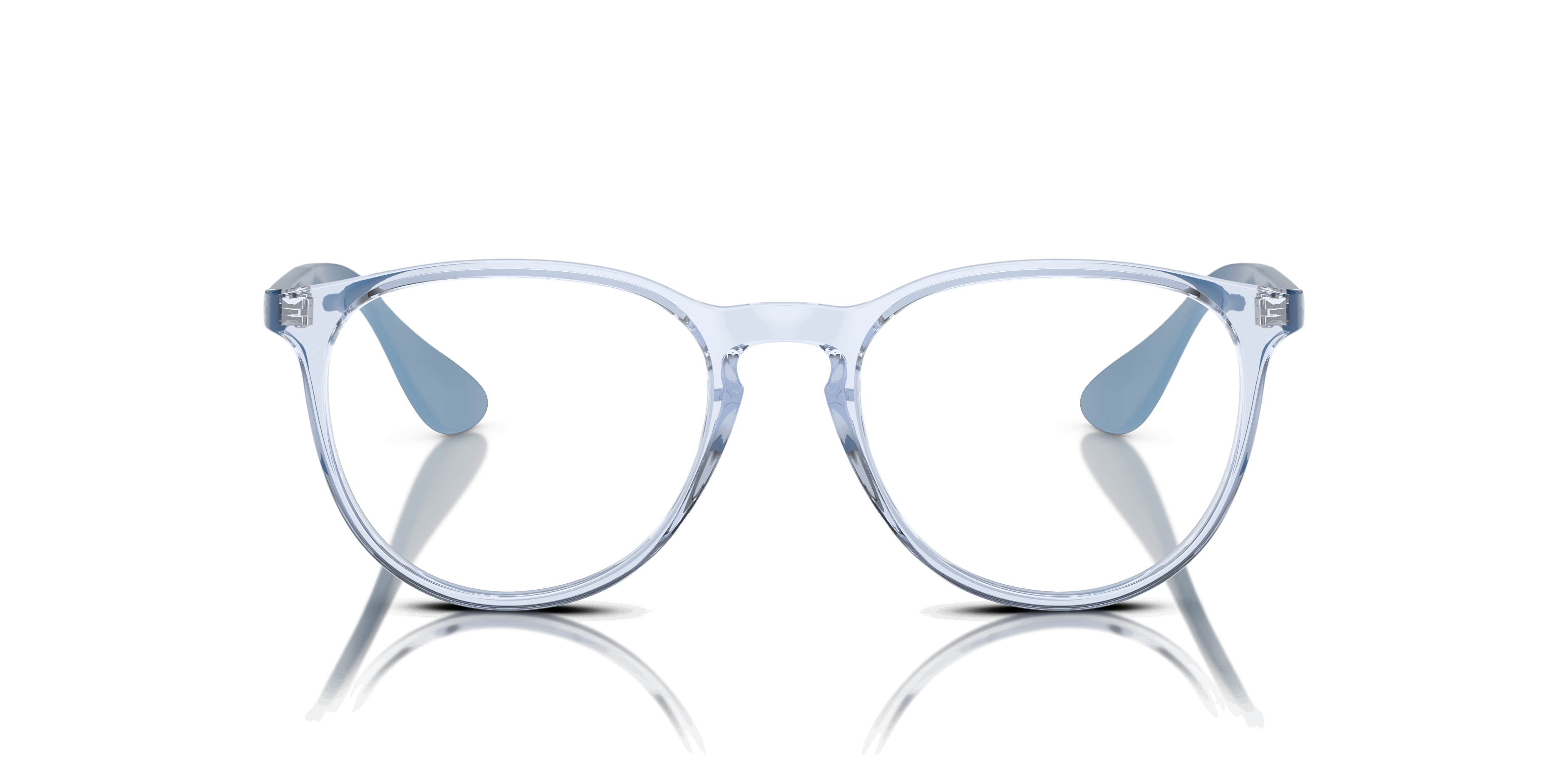 Glasses Direct ™ -RB7046 - Round Transparent Light Blue Frame Glasses ...