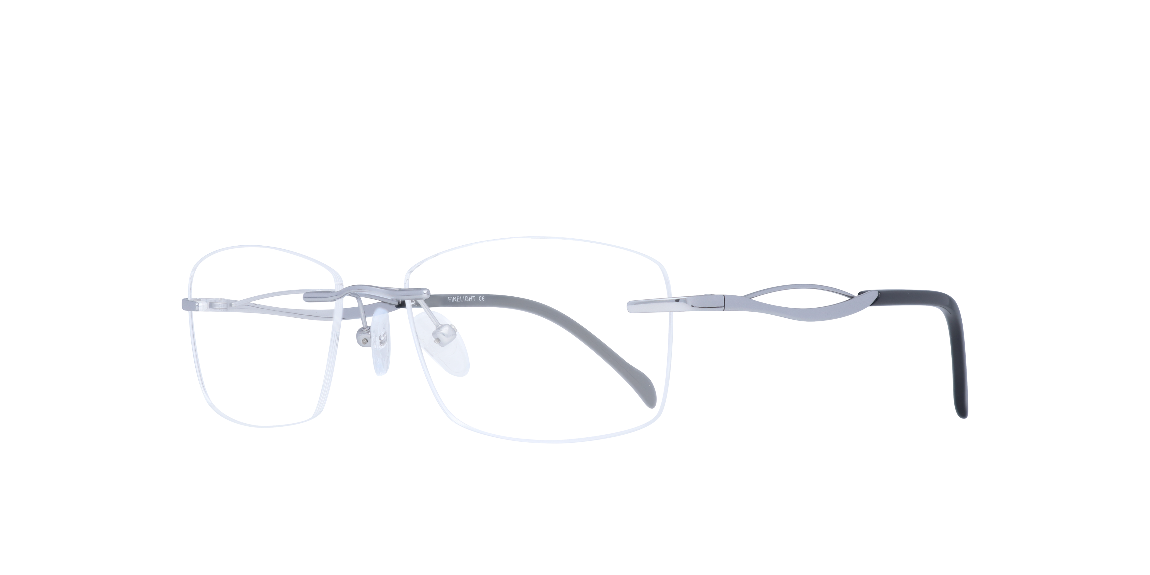 Glasses Direct ™ -August Rectangle Silver Glasses for Women