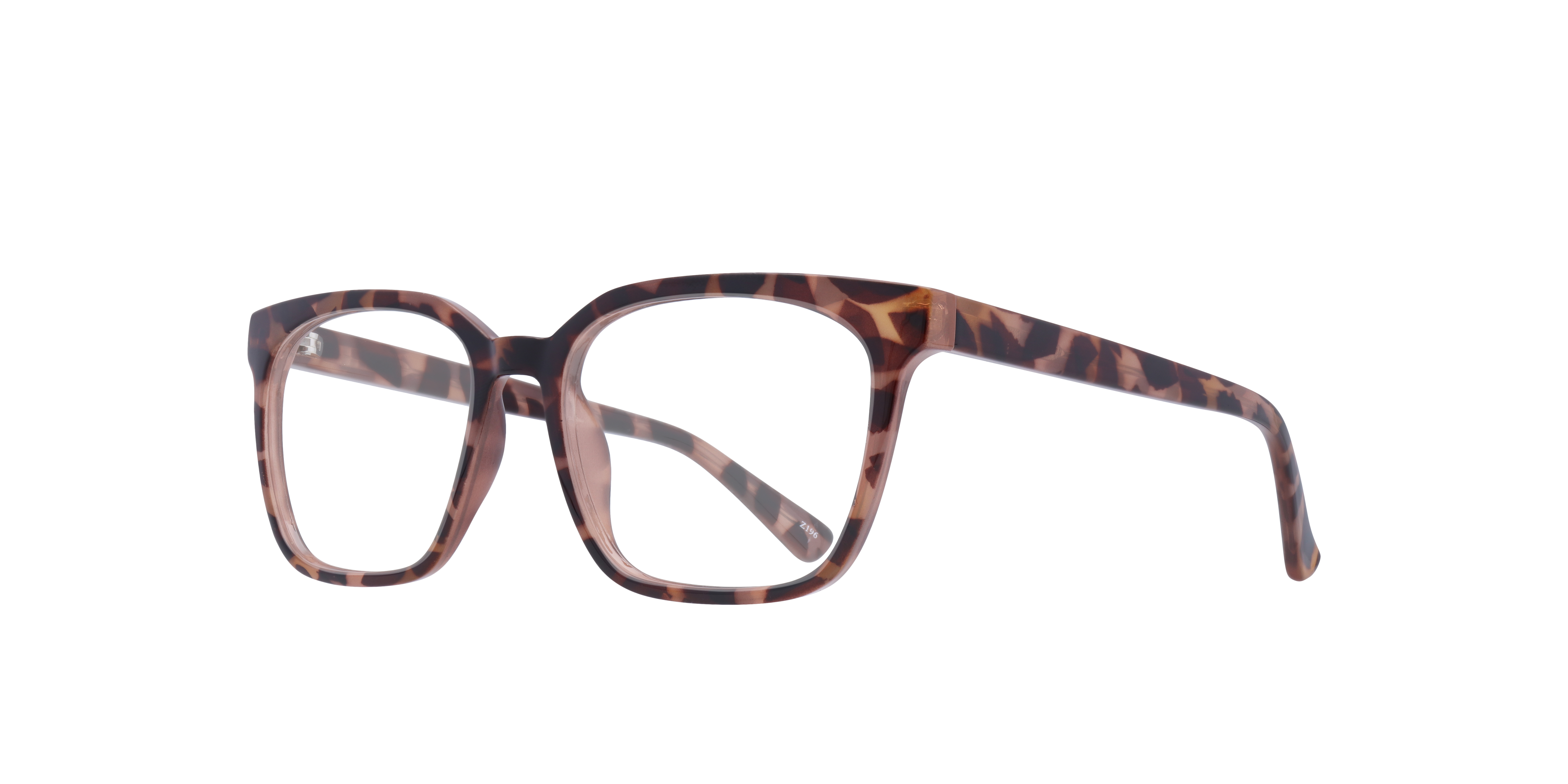 Glasses Direct ™ -Gian Square Pink Havana Full Rim Eyeglasses