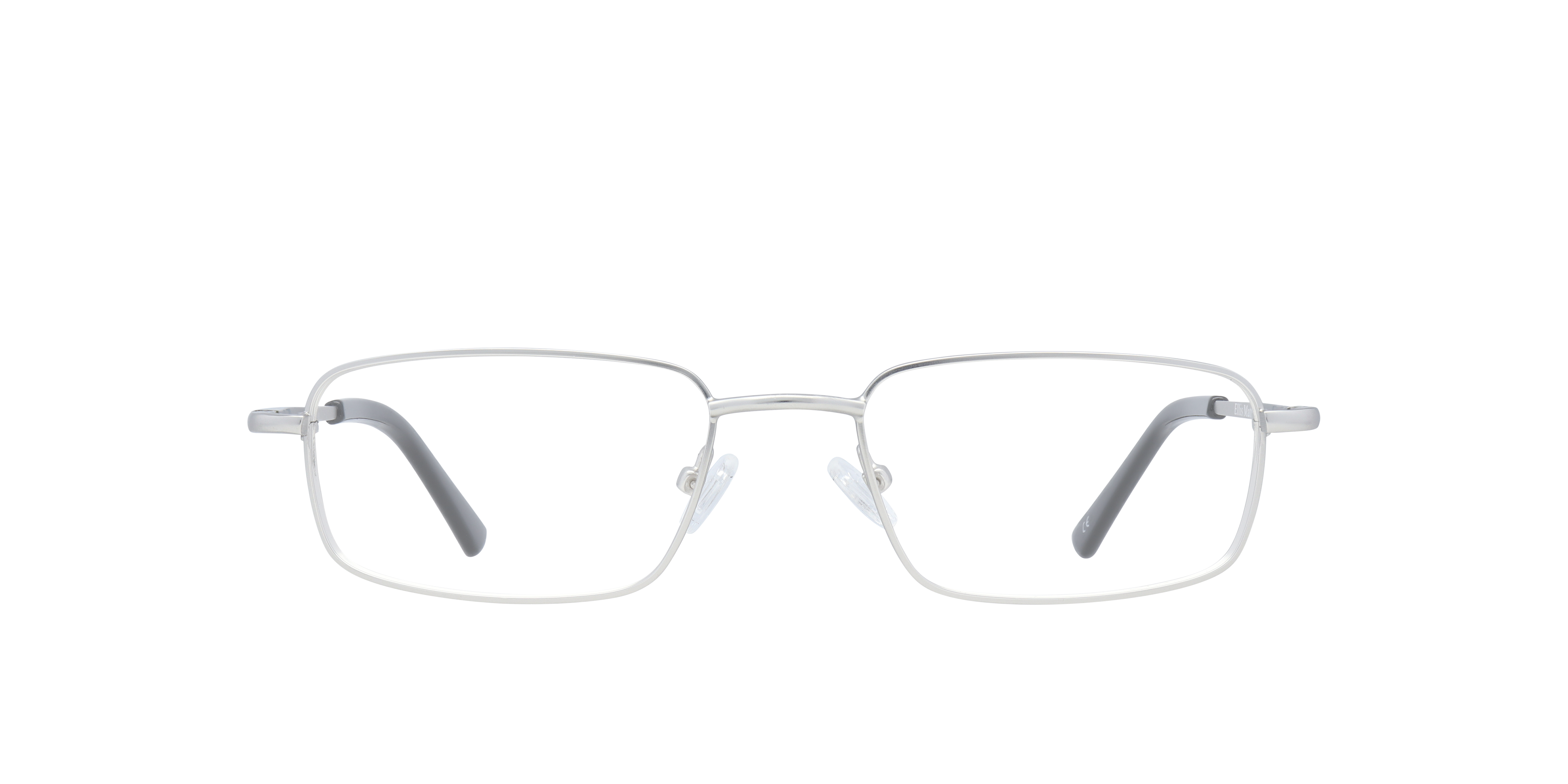 Glasses Direct ™ -Ellis Rectangle Matte Silver Full Rim Eyeglasses
